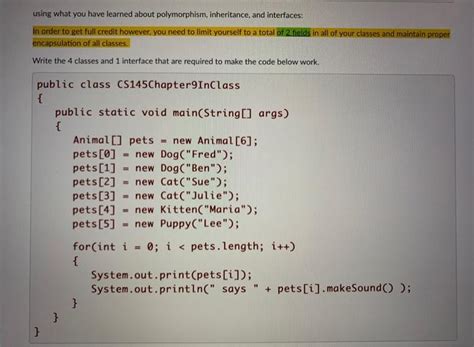 Solved Using What You Have Learned About Polymorphism