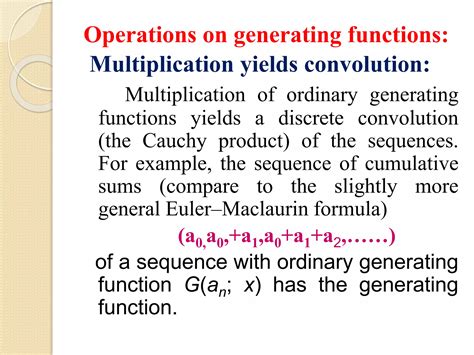 Generating Functions Ppt