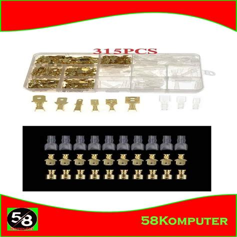 Skun Sekun Terminal Cable Connector Flat Connector Flat Connector Pipih Male Female Socket Small