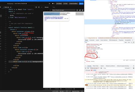 Grid Wrong Grid Item Width For Nested Containers With Custom Columns Prop Issue Mui