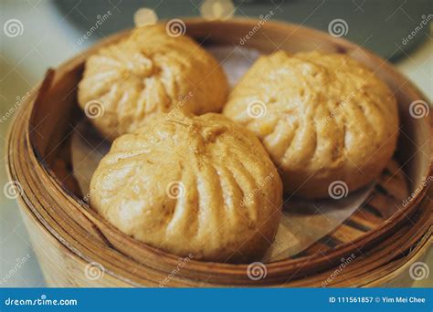 Steamed Pork Bun In Bamboo Basket Stock Image Image Of Cuisine Healthy 111561857