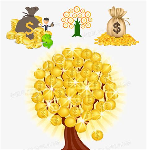 摇钱树金袋子图片免费下载 PNG素材 编号z62irreox 图精灵