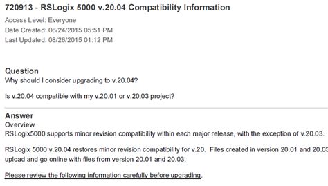 Rslogix 5000 V20 04 Released The Automation Blog