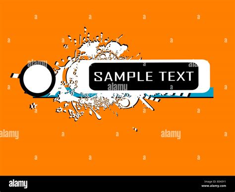 Grungy Design With Circle And Text Box Stock Photo Alamy