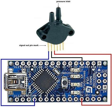 Mpx5010dp Sensor With Arduino Sensor Arduino Electronics Mini Projects