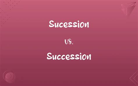 Sucession Vs Succession Decoding The Right Spelling