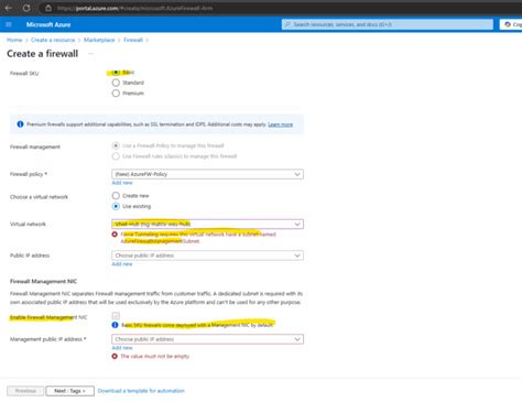 mastering azure firewall forced tunneling configuration