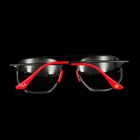 Ferrari Sunglasses Ray Ban F1 Team Leclerc Hamilton Black Red L7950