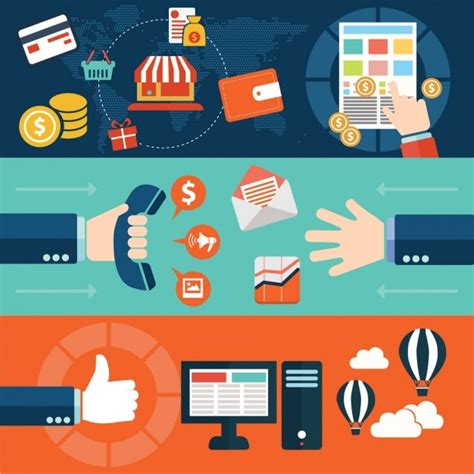 Free Vector Electronic Commerce Process