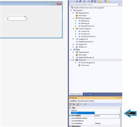 Properties Of Contained Class Not Showing In Property Designer Stack Overflow
