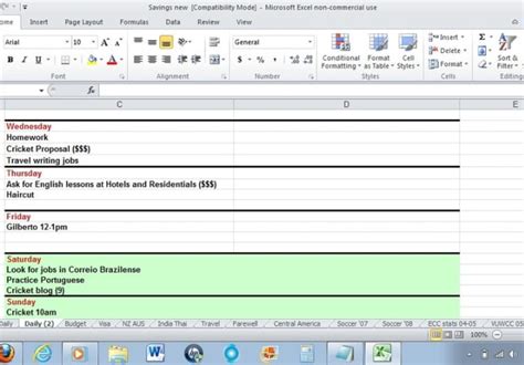Provide Diary Organiser Templates In Excel Format By Sparky1982