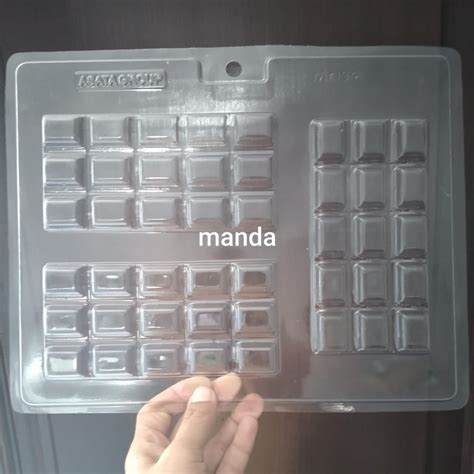 Mika Cetakan Coklat Fondant Puding Motif Choco Bar Kotak Mk 194