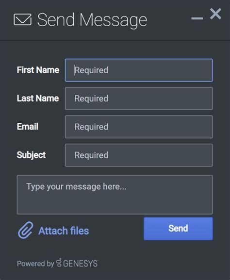 Documentationgwcwidgetsapisendmessagecurrent Genesys Documentation