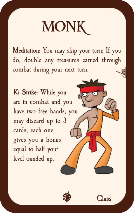 Oc All Three Illustrations For The Monk Class R Munchkin