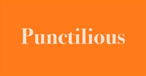 Punctilious Word Daily