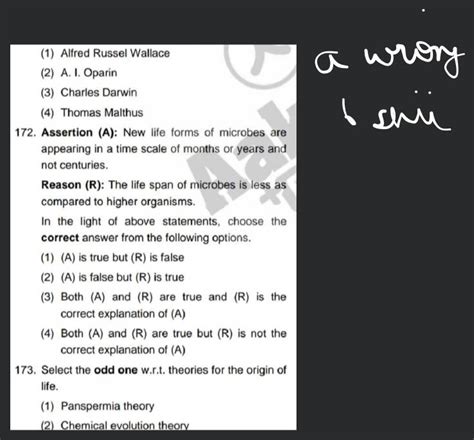 Assertion A New Life Forms Of Microbes Are Appearing In A Time Scale O
