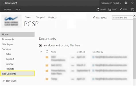 Quick Launch Navigation Sharepoint Diary