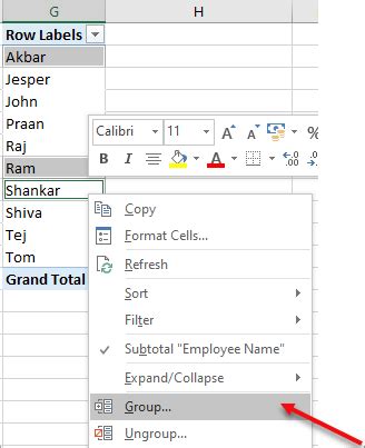 Pivot Table Grouping Ungrouping And Conditional Formatting