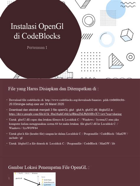 Instalasi Opengl Di Codeblocks Pdf
