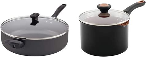 Dishwasher Safe Nonstick Jumbo Cooker Saute Pan With Helper Handle 6 Quart Black And Glide