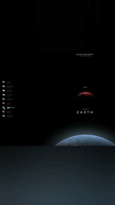 a website or 3d animation cosmos solar system solarsystem cosmos css javascript html