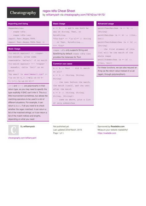 Grep English Cheat Sheet By Tme520 2 Pages Software 41 Off