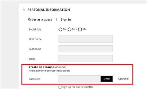 How Can I Remove Create An Account Optional Configuring And Using Prestashop Prestashop