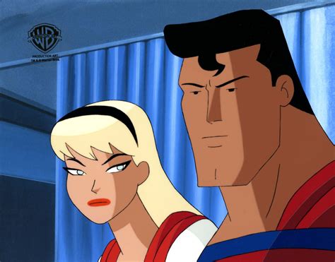 Superman The Animated Series Original Production Cel With Matching