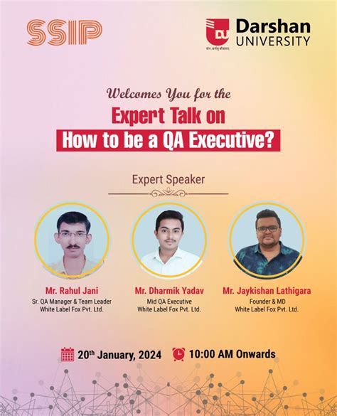 Darshan University On Linkedin Rajkot Experttalk Darshanuniversity Whitelabelfox