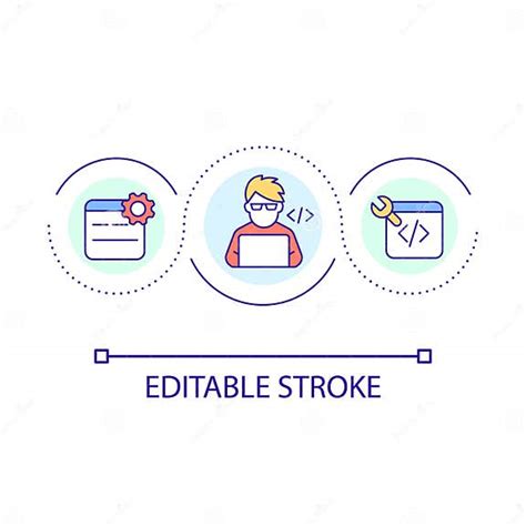 Programmer Loop Concept Icon Stock Vector Illustration Of Adjust Technology 262718658