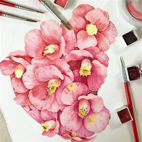 네 눈앞에 내 그림🌷 Leegreeem • Instagram Photos And Videos 꽃그림 그림 수채화