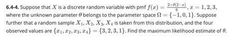 Solved 64 4 Suppose That X Is A Discrete Random Variable
