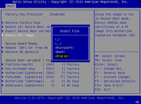configure uefi secure boot