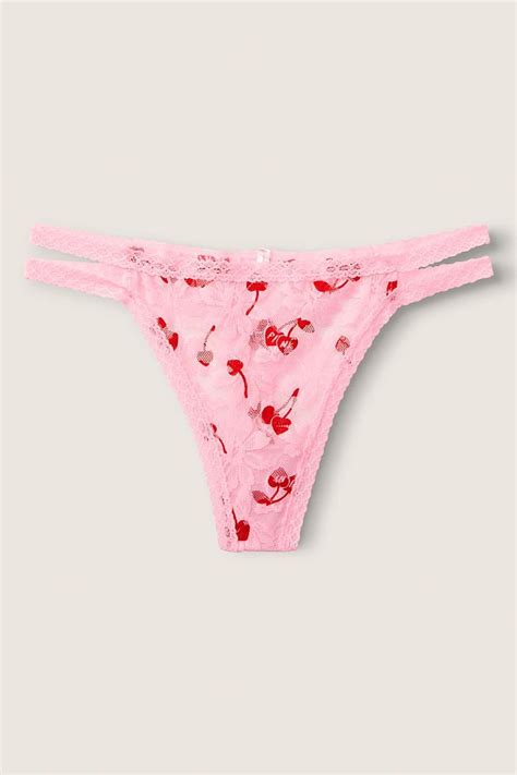 Buy Victorias Secret Pink Lace Strappy Thong From The Victorias