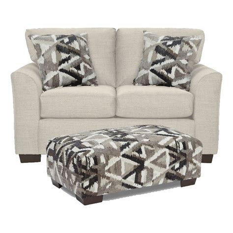 Neoliving Oliver 2 Piece Set Fabric Loveseat And Rectangle Ottoman In