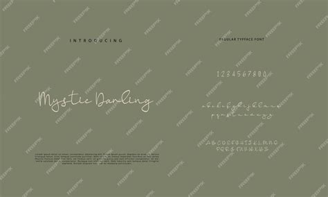 Premium Vector Handwritten Script Font Hand Drawn Brush Style Modern Calligraphy Cursive