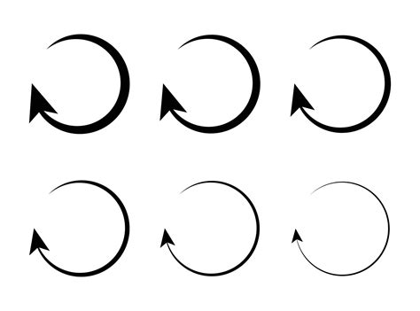 Refresh Icon Or Symbol Restart Icon Circle Arrow Symbolizes Vector Vector Art At Vecteezy