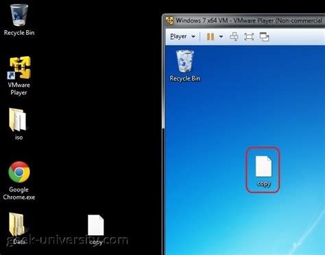 copy and paste feature vmware player