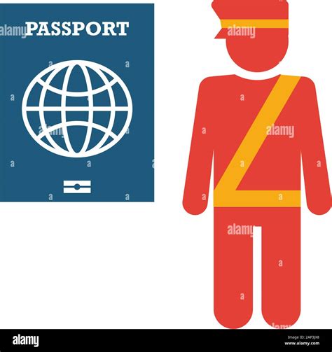 Immigration Officer Airport Stock Vector Images Alamy
