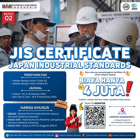 Sertifikasi Jis Batch 2 Kampuh Welding Indonesia