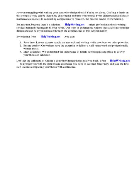 Controller Design Thesis Pdf Electronic Filter Robotics