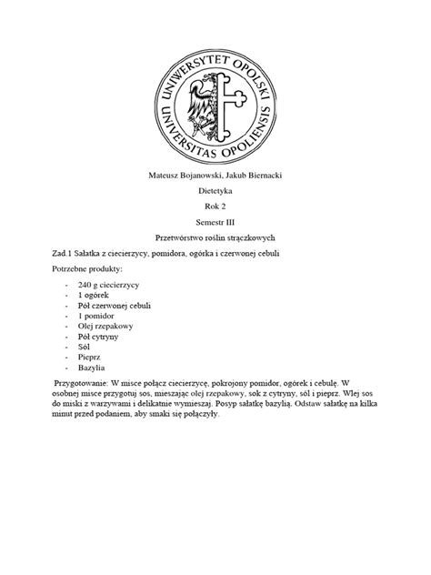 Rośliny Strączkowe Mateusz Bojanowski Jakub Biernacki Pdf