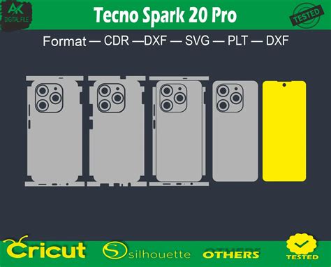 Tecno Spark Go G Skin Vector Template Full Warp Ak Digital File