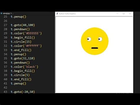 Draw Emoji Full Python Code Python Turtle YouTube