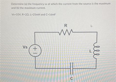 Determine A The Frequency ω At Which The Current