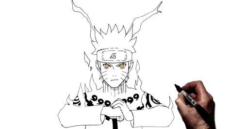 How To Draw Naruto Nine Tails Chakra Mode