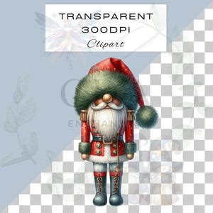 Christmas Nutcracker Gnome Png Clipart Bundle Watercolour Holiday