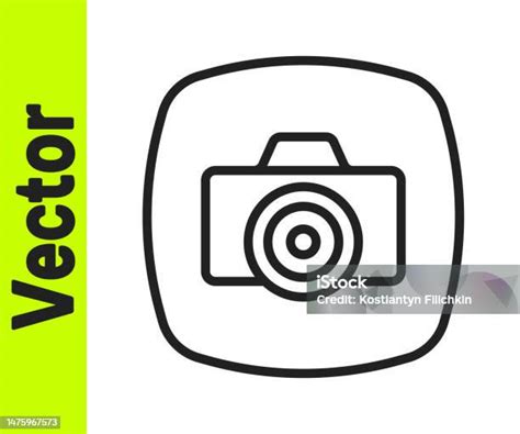 흰색 배경에 격리 된 검은 줄 사진 카메라 아이콘 포토 카메라 디지털 사진 벡터 검은색에 대한 스톡 벡터 아트 및 기타 이미지 검은색 겉창 고풍스런 Istock