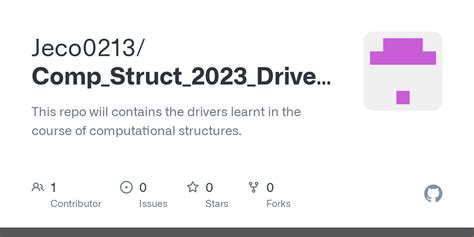 Github Jeco0213 Comp Struct 2023 Drivers This Repo Wiil Contains The Drivers Learnt In The