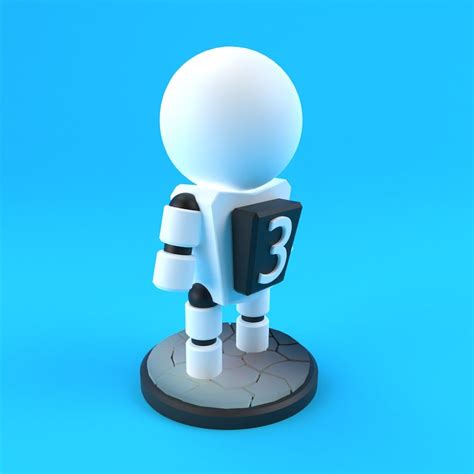 Cute Robot Figurine Stl File D Model D Printer File Etsy